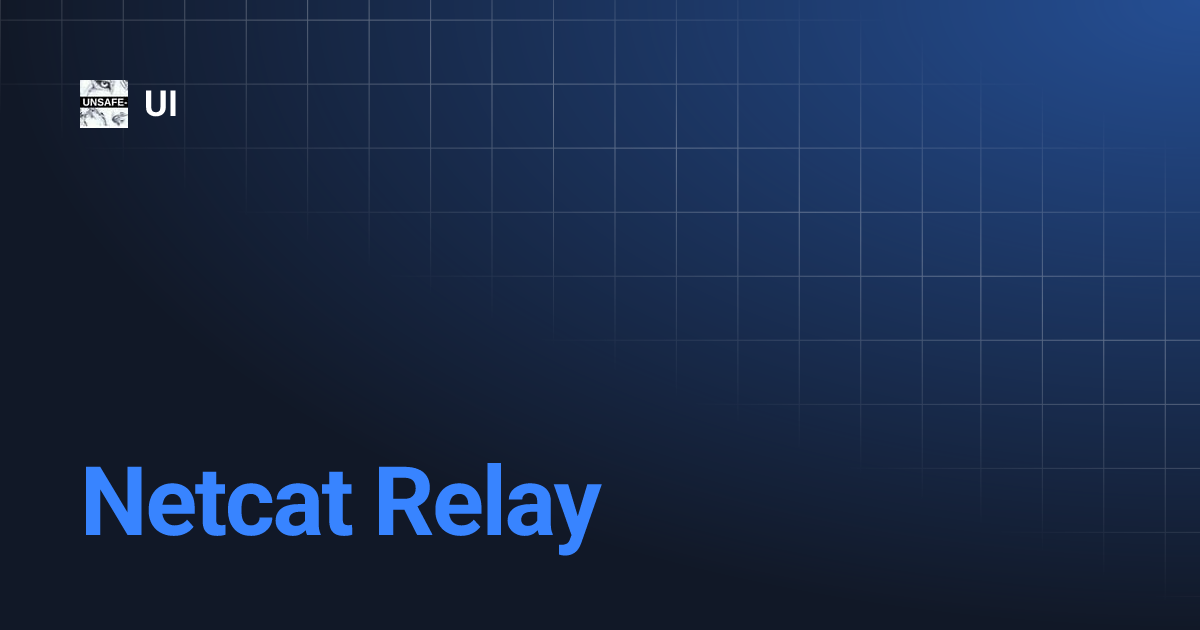 Netcat Relay | UI